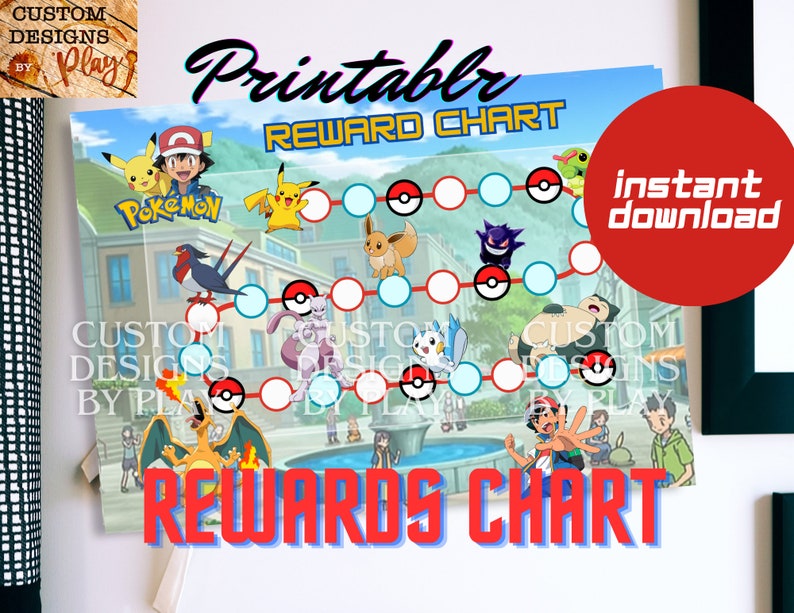 Pokemon Printable Potty Training Chart, Pokemon Printable Reward Chart ...