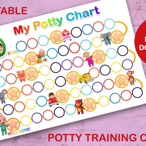Cocomelon Printable Potty Training Chart High Res JPG Files - Etsy