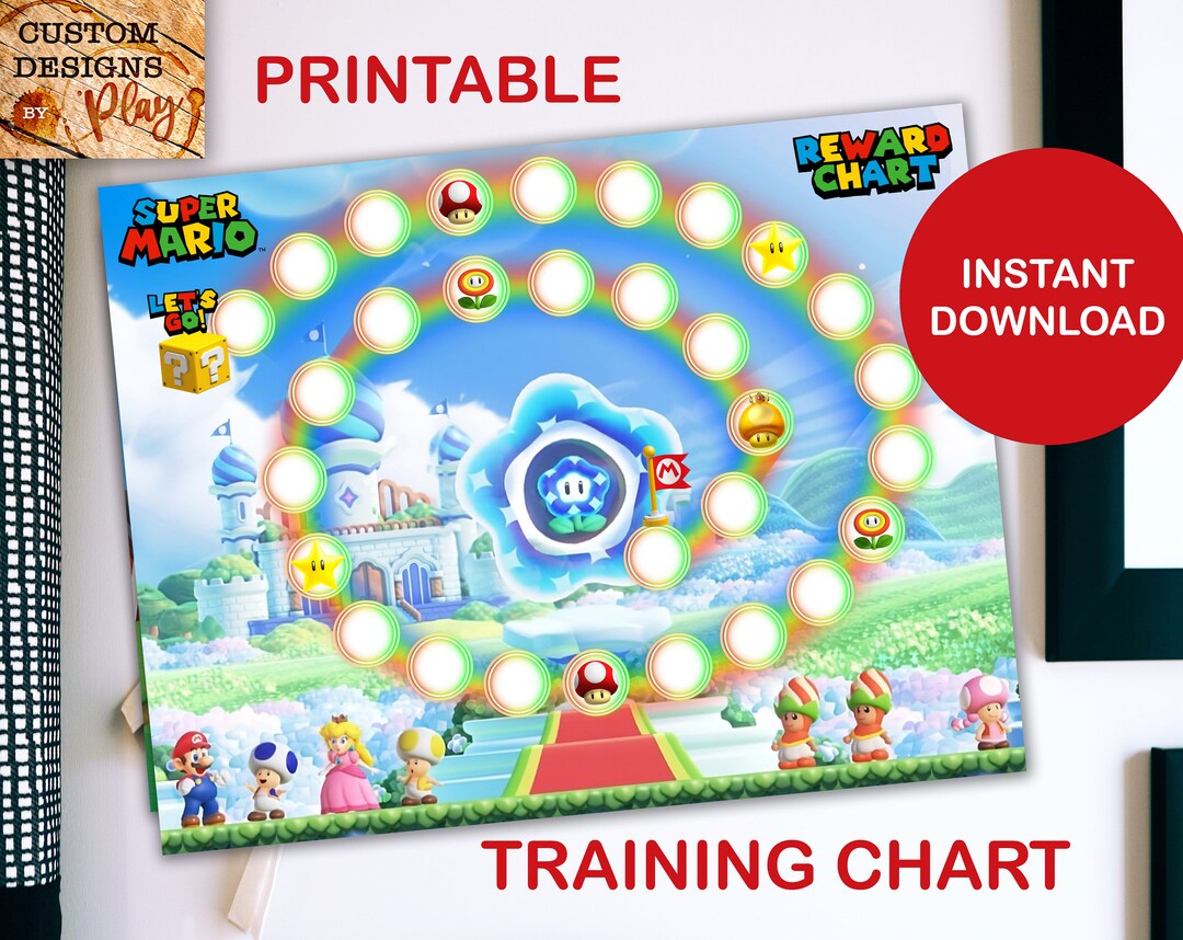 Super Mario Printable Potty Training Chart, Reward Chart - Etsy