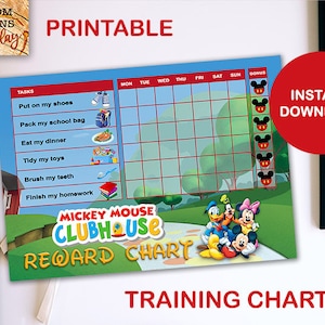 Mickey Mouse Printable Training Chart, Chore Chart, Reward Chart ...