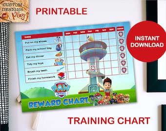 Paw Patrol Reward Chart - Etsy