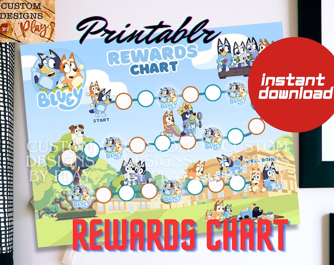 Bluey Potty Chart Bluey Reward Chart Toilet Training Potty Training ...