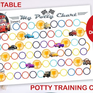 Cars Printable Potty Training Chart - Etsy