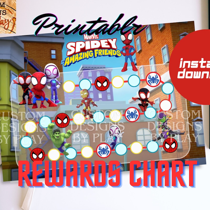 Spidey Potty Chart - Etsy
