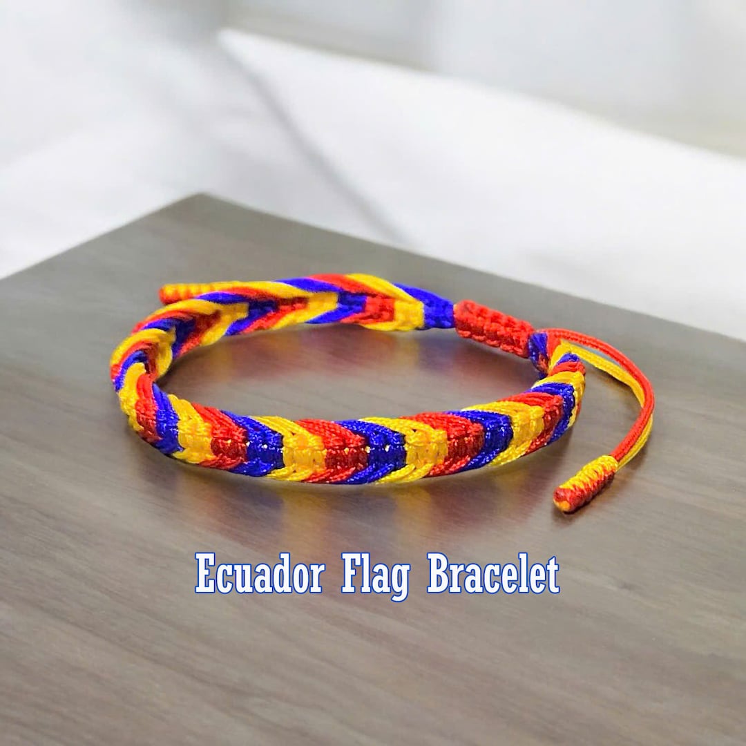 Ecuador Colored Bracelet, Ecuador Pride Bracelet, Patriotic Bracelet ...
