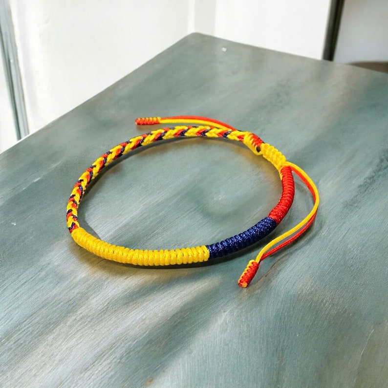 Colombia Flag Bracelet, Colombia Colored Bracelet, Colombia Pride ...