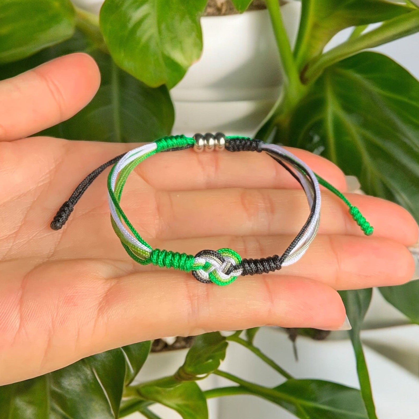 Aromantic Pride Bracelet, Aromantic Flag Bracelet, Aromantic Pride Flag ...