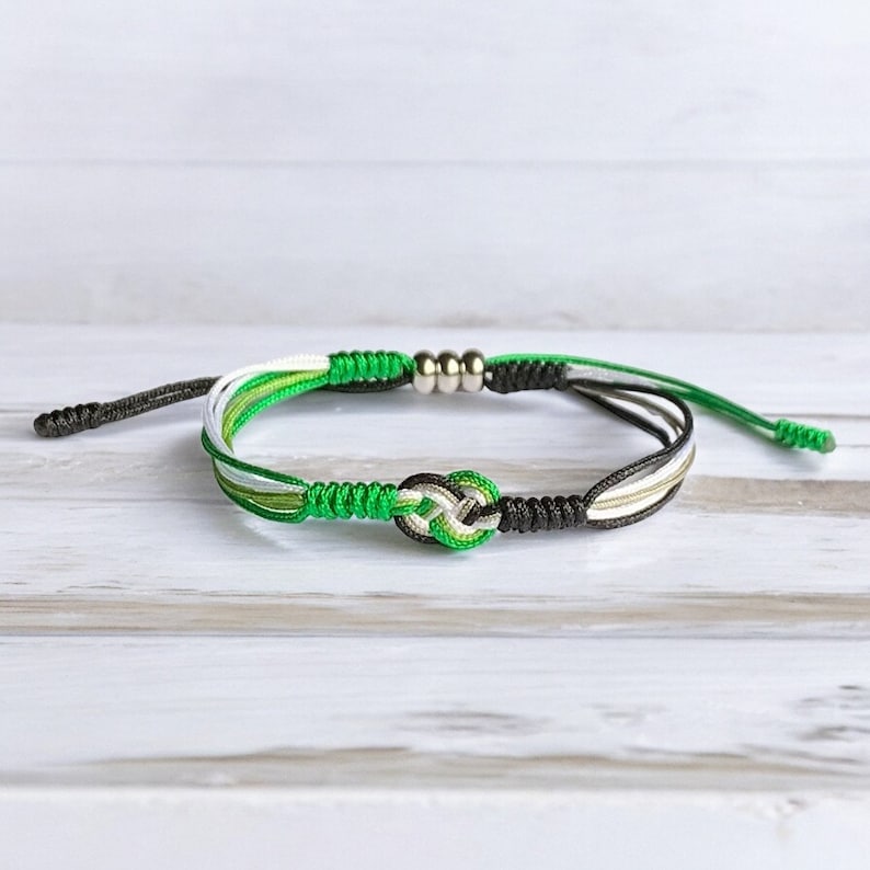 Aromantic Pride Bracelet, Aromantic Flag Bracelet, Aromantic Pride Flag ...