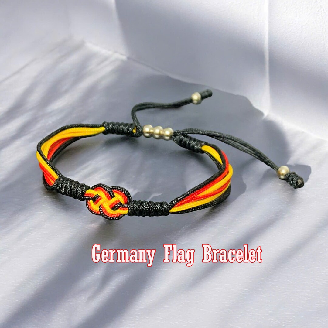 Germany Flag Bracelet, Germany Colored Bracelet, Germany Pride Bracelet ...