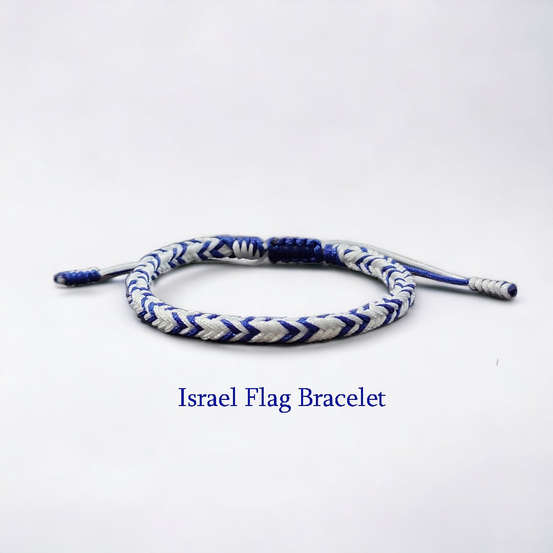 Israel Flag Bracelet, Israel Jewelry, Israel Luck Bracelet, Israel ...