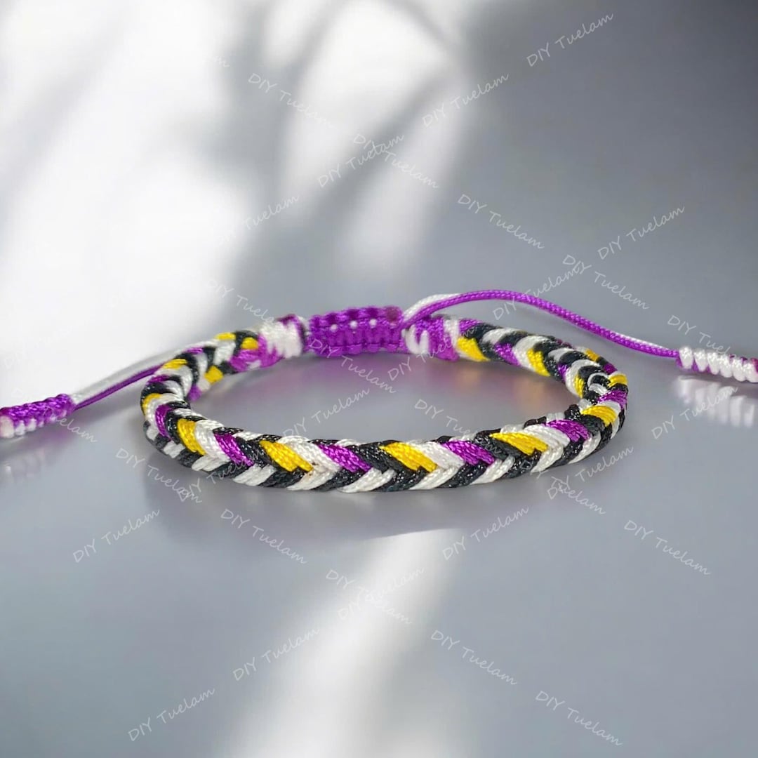 Non-binary Straight Ally Bracelet, Non-binary Straight Bracelet ...