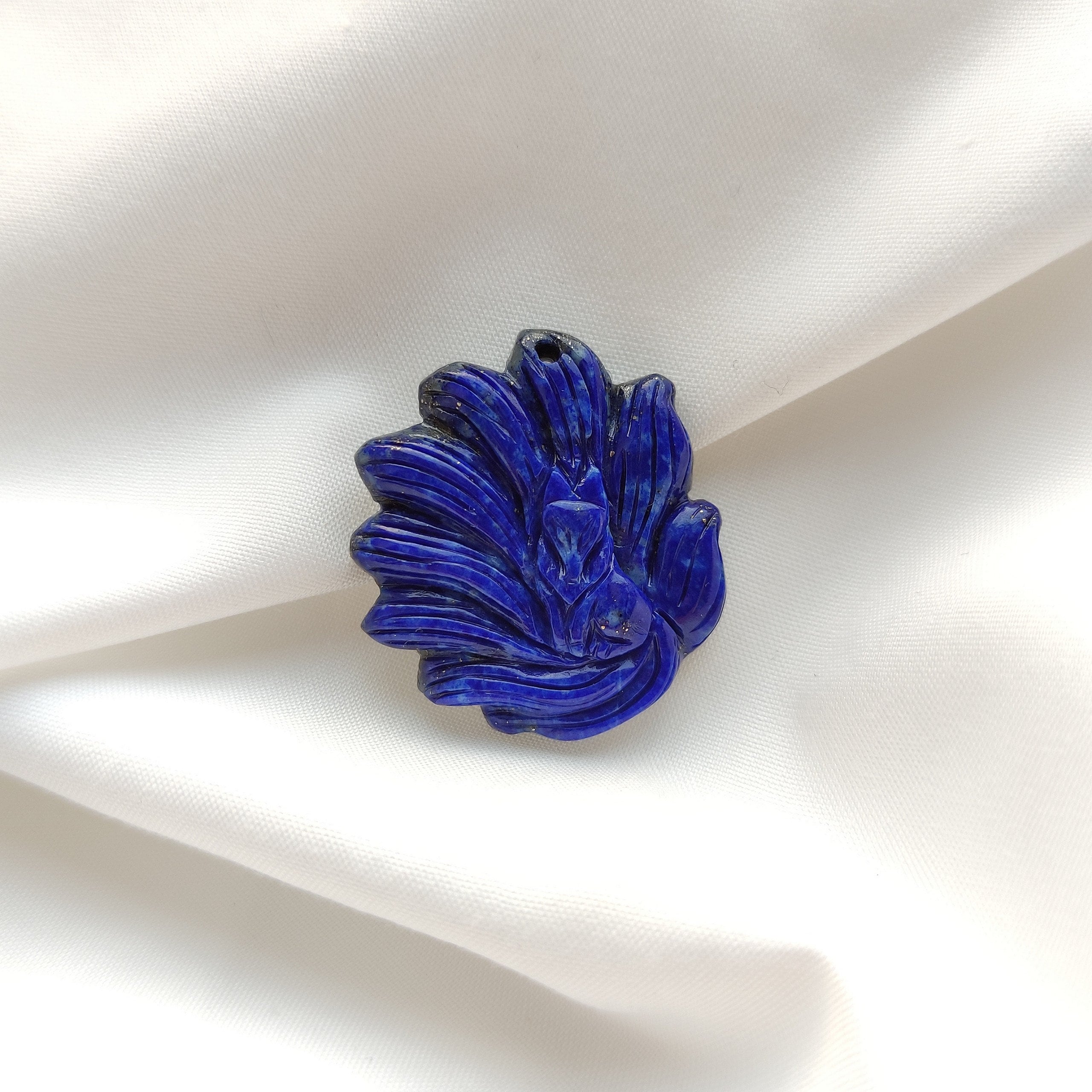 Nine-tailed Fox Lapis Lazuli Pendant for Necklace, Natural Lapis Lazuli ...
