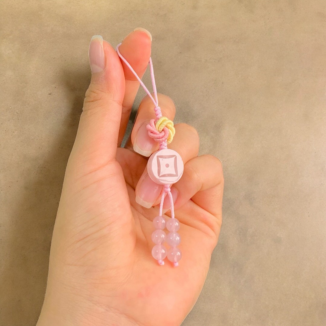 Rose Quartz Phone Accessory, Lucky Phone Hanging Accessories, Lucky ...