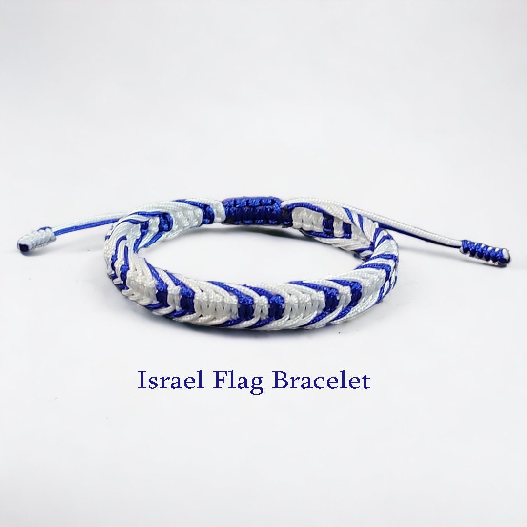 Israel Flag Bracelet, Israel Jewelry, Israel Luck Bracelet, Israel ...