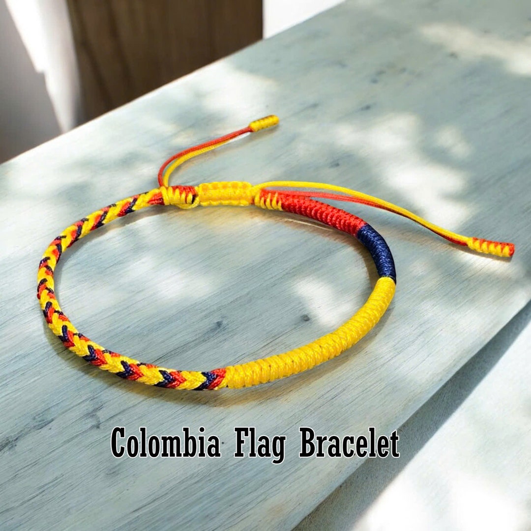 Colombia Flag Bracelet, Colombia Colored Bracelet, Colombia Pride ...