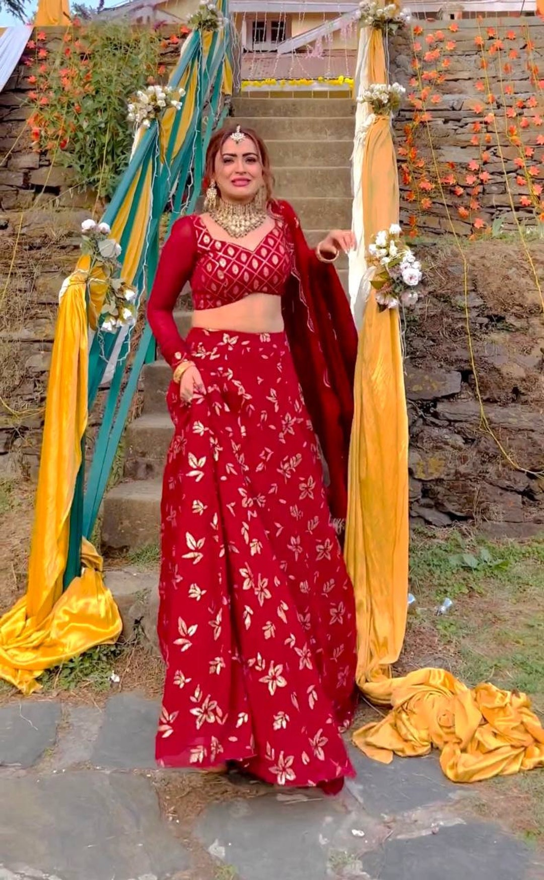 Red Lehenga Choli for Women Ready to Wear Indian Wedding Wear - Etsy