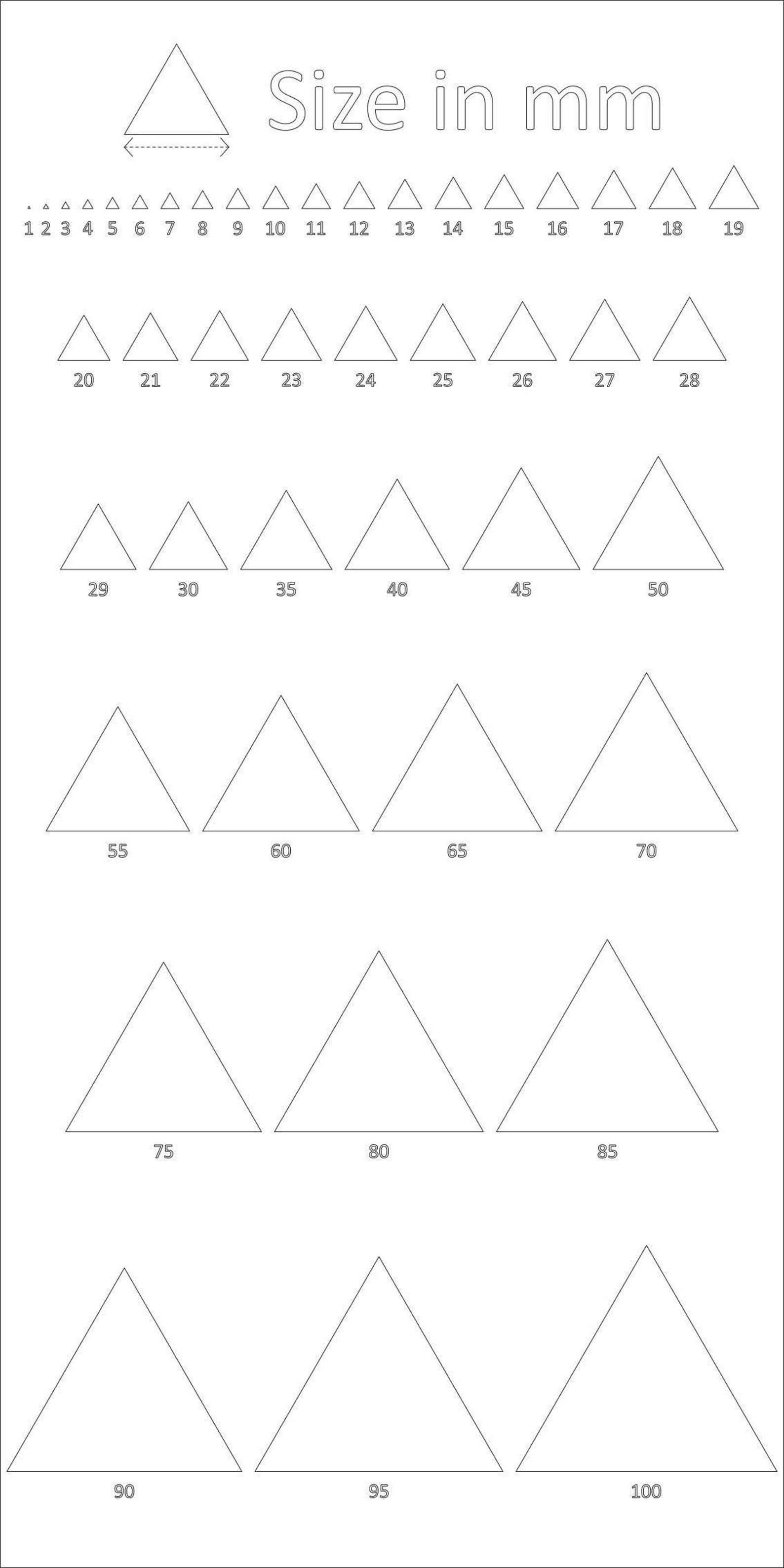 Triangle Outline Shape, Metric Mm, Ai, Dxf, Svg, Digital Download - Etsy