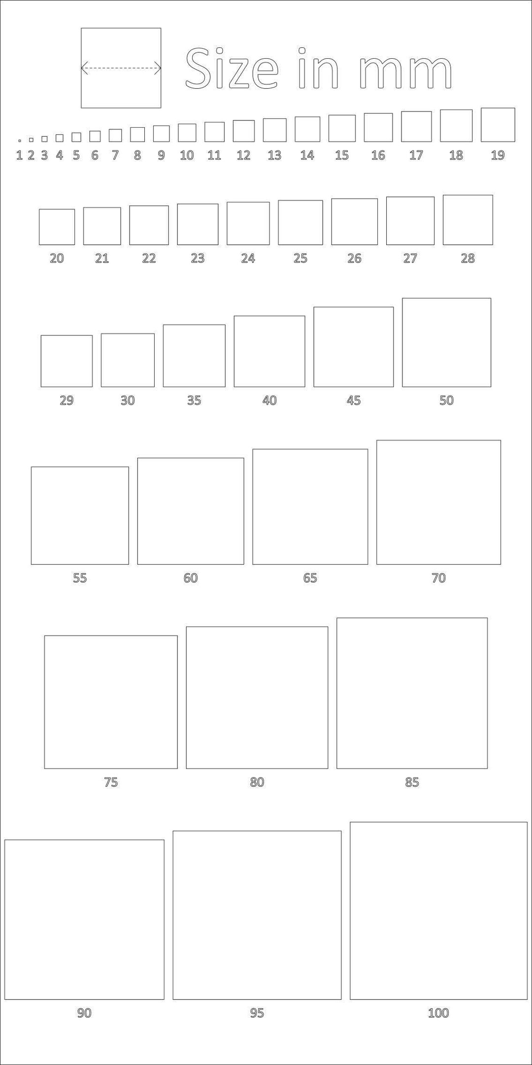 Square Outline Shape, Metric Mm, Ai, Dxf, Svg, Digital Download - Etsy