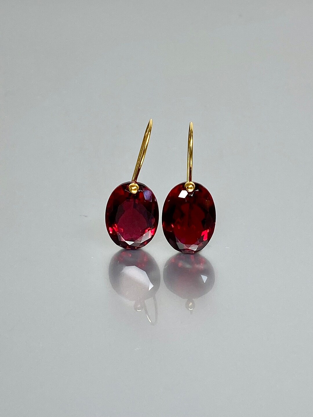 14K/18K SOLID GOLD Ruby Earrings, Ruby Jewelry , July Birthstone ...