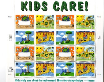 Usps Earth Stamps - Etsy