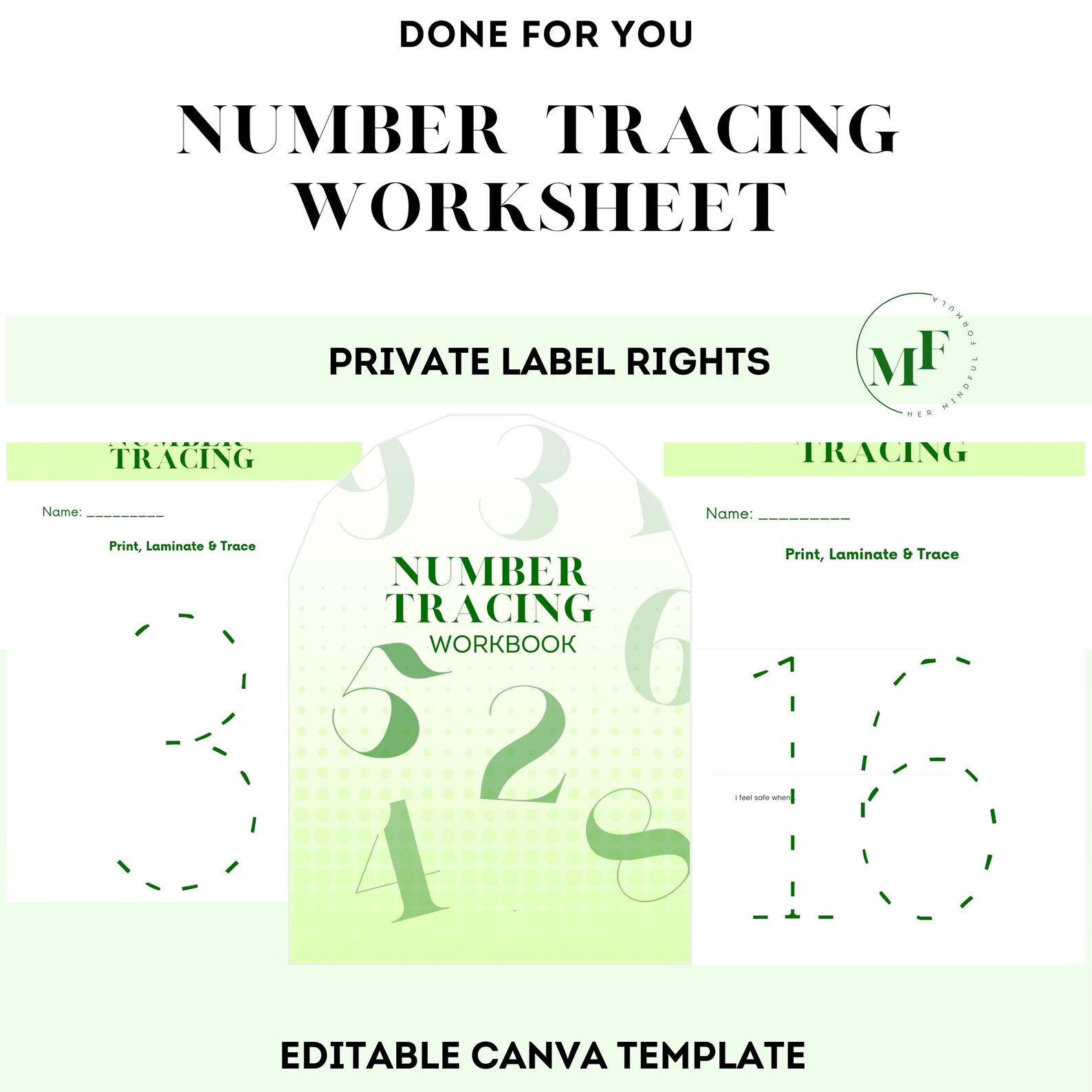 20 Number Tracing Worksheets, Traceable Numbers, Preschool Worksheets ...