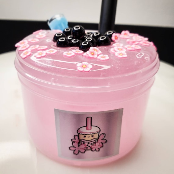 Sakura Boba Slime - Etsy