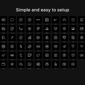 ULTIMATE Black Ios 14 Icon Pack Quick Installation, 140 Icons, 10 ...