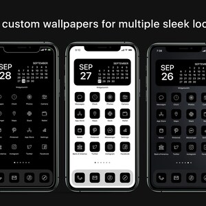 ULTIMATE Black Ios 14 Icon Pack Quick Installation, 140 Icons, 10 ...