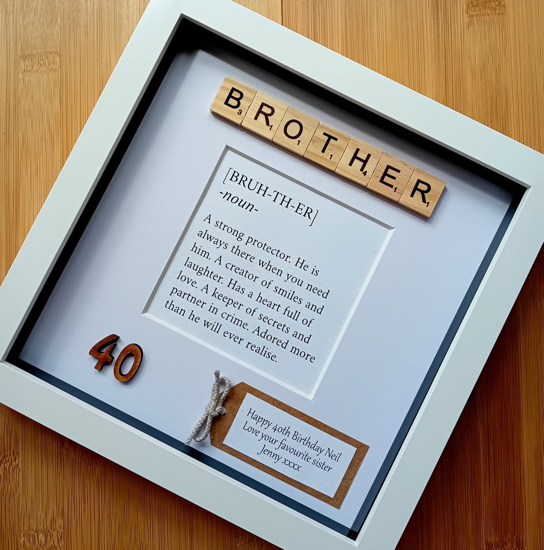 Personalised BROTHER 30th 35th 40th 45th 55th 60th 65th 70th ANY AGE ...
