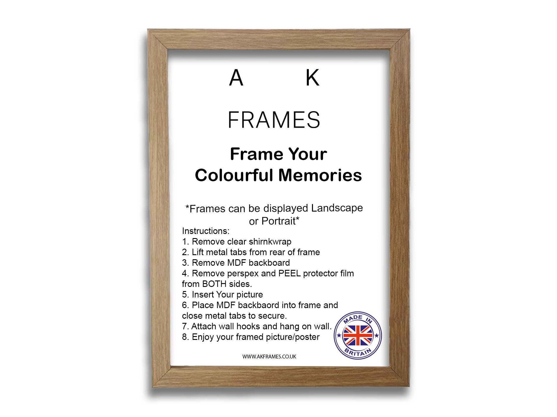 Modern Thin Photo Frame Black White Oak Walnut Picture Frame | Etsy ...