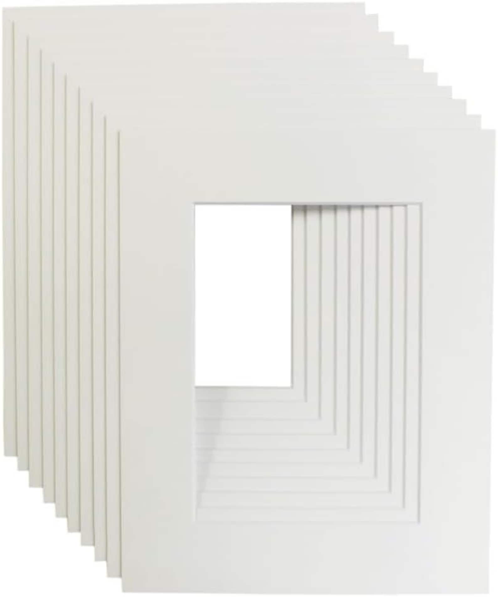 AK Frames White Picture Mounts White Mount Board Card Picture Frame ...