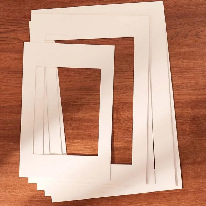 AK Frames White Picture Mounts White Mount Board Card Picture Frame ...