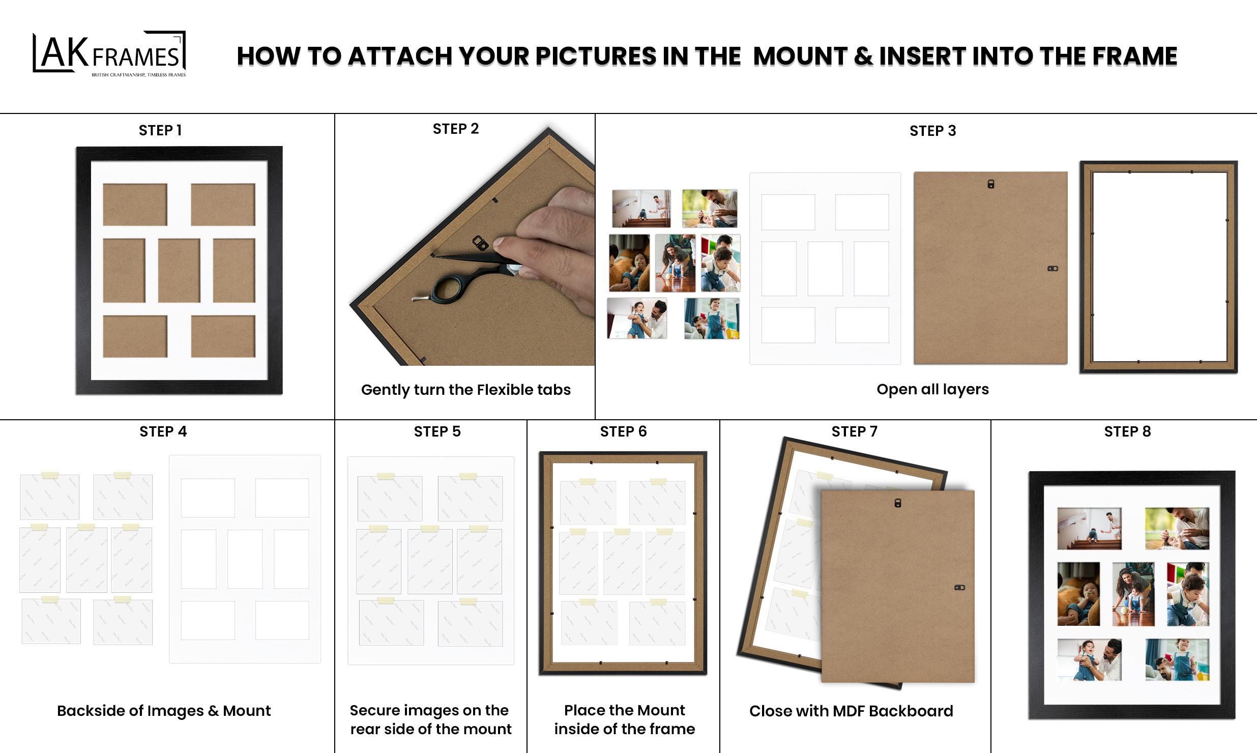 Multi Picture Frame – Family Photo Collage Frame, Available in Various ...