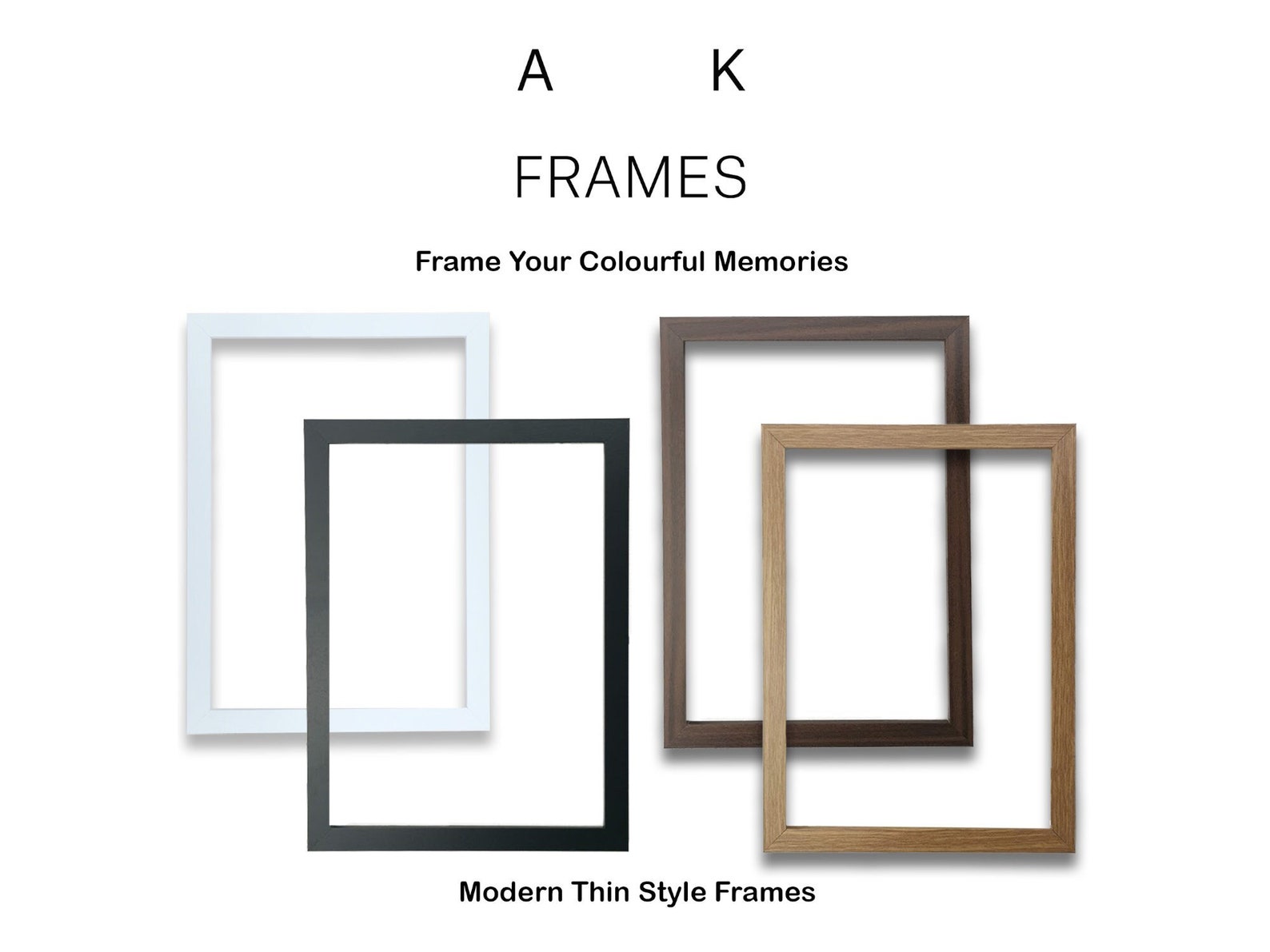 A4 A2 Black and White Picture Frames | A1 A3 Oak and Walnut Photo Frame ...