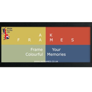 Modern Sleek Panoramic Frame Black White Oak Walnut Picture Frame ...