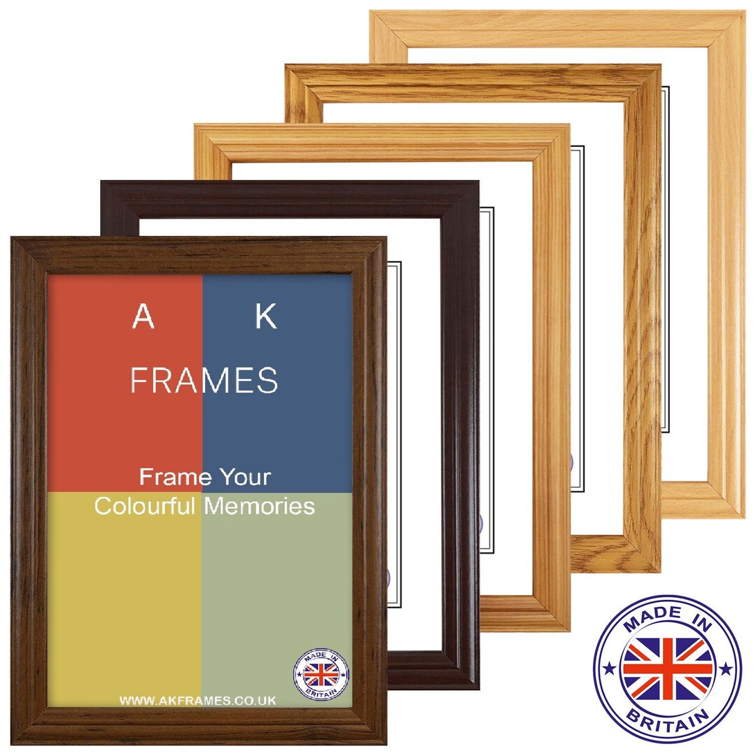 Classic Oak Country Pine Rosewood Walnut Picture Frame Poster Frame ...