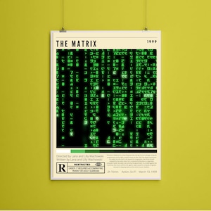 The Matrix - Retro Movie Poster - DIGITAL DOWNLOAD - "8x10" Inches - Etsy