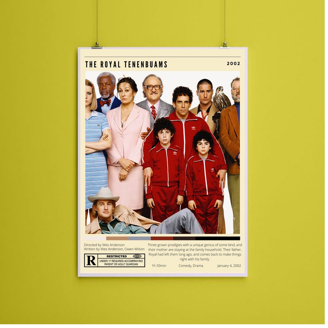 The Royal Tenenbaums Movie Poster - DIGITAL DOWNLOAD - "8x10" Inches - Etsy