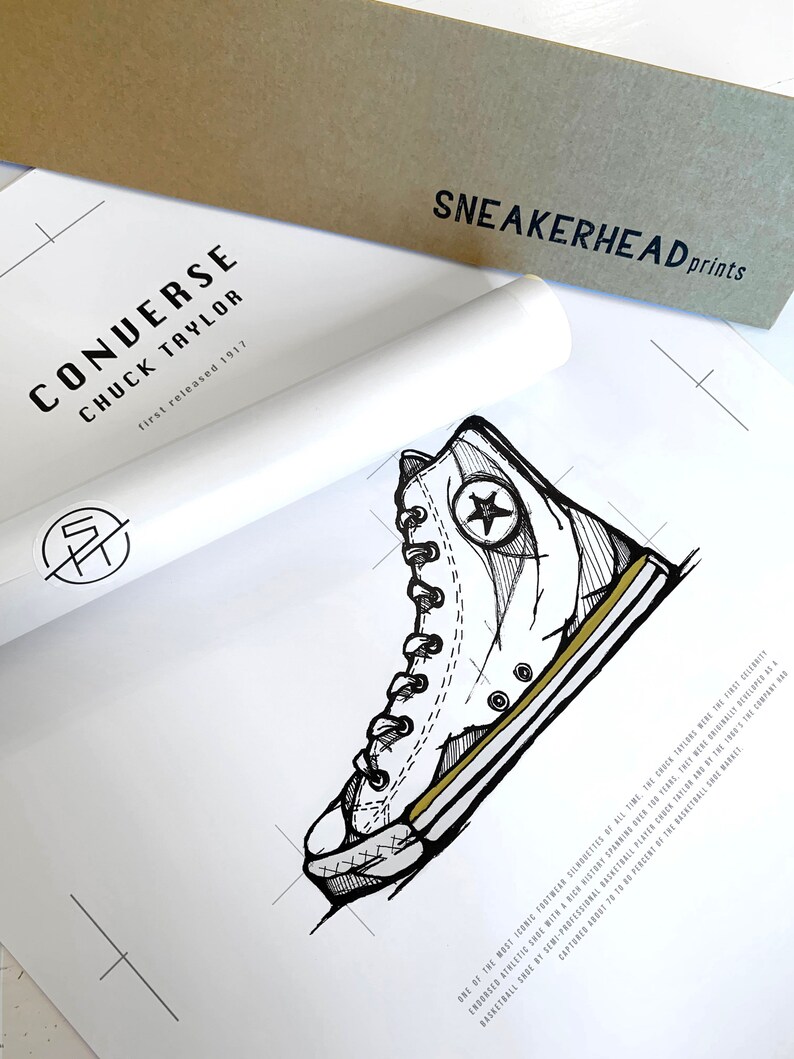 CONVERSE Chuck Taylor | Limited Edition |sneaker Print | Hand Drawn ...