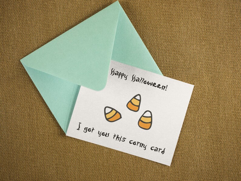 Printable Candy Corn Blank Halloween Card Digital Download - Etsy