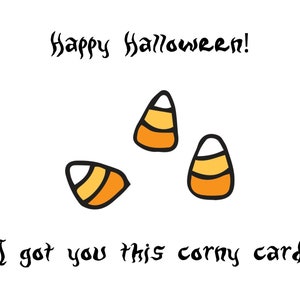 Printable Candy Corn Blank Halloween Card Digital Download - Etsy