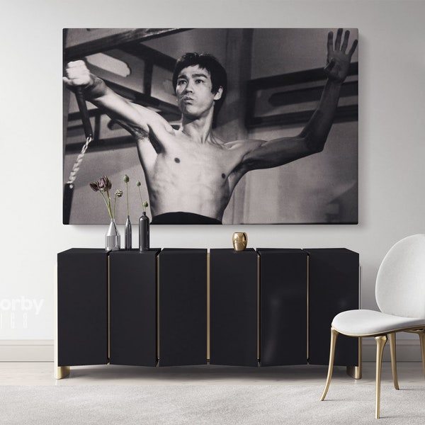 Bruce Lee Art Black and White Art - Etsy
