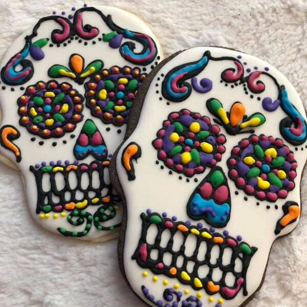 Sugar Skull Cookie - Etsy