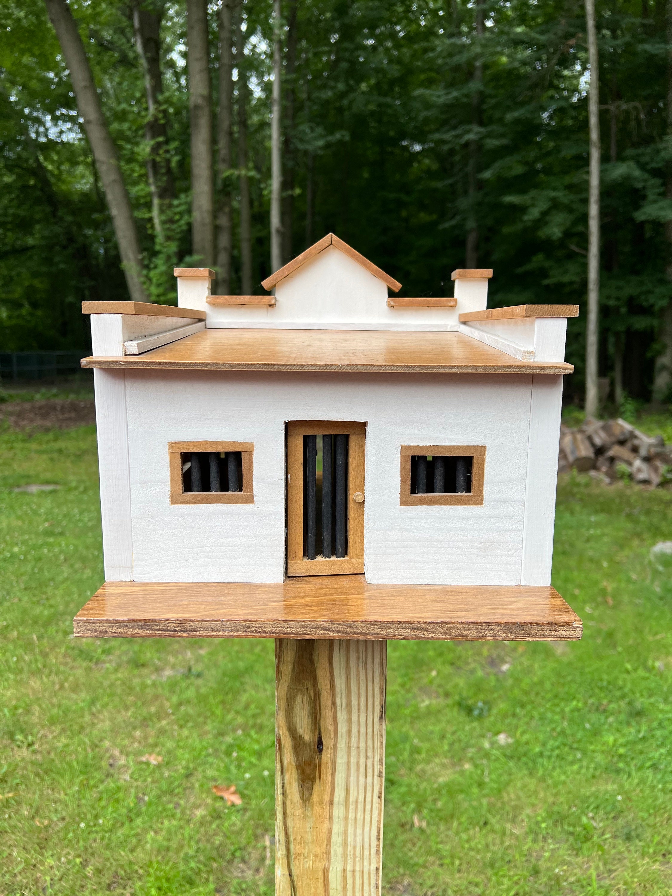 Handcrafted Wooden Birdhouse / Old West Bank Birdhouse / Garden Decor ...