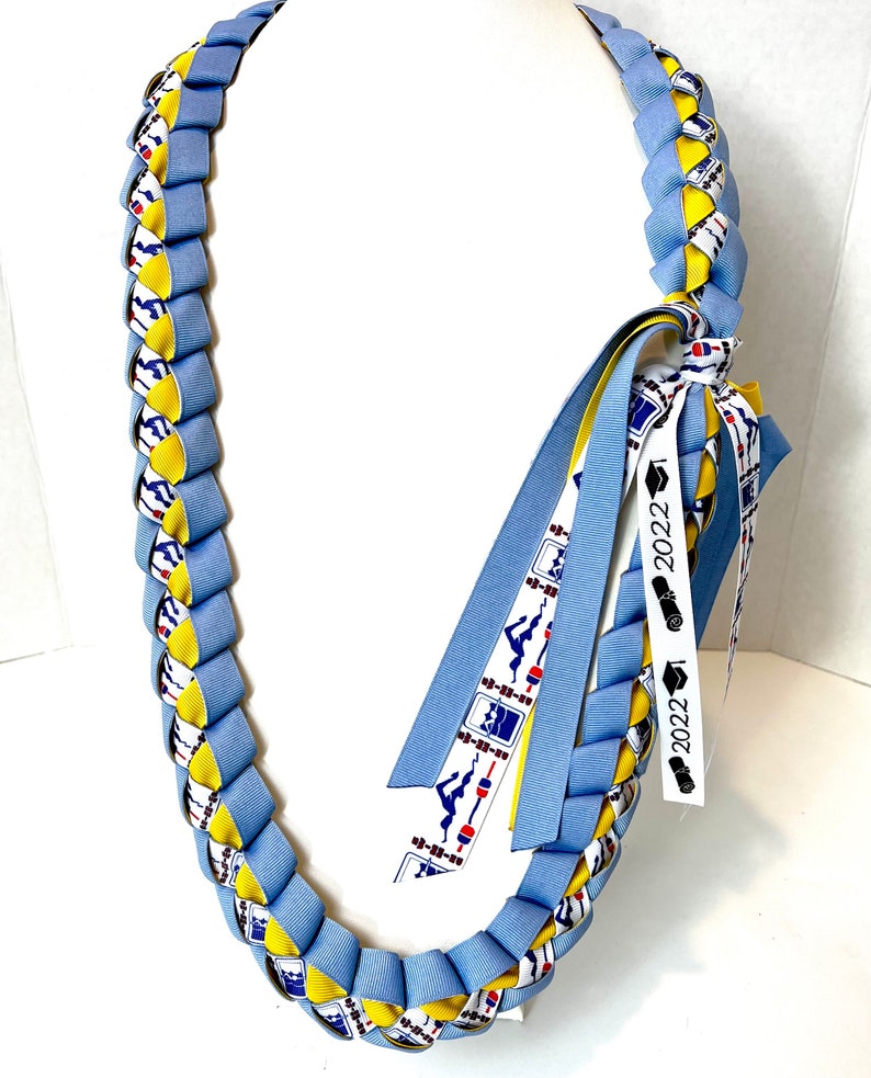 5/8” Swimming Graduation Ribbon Lei for Senior Night, Awards Banquet ...