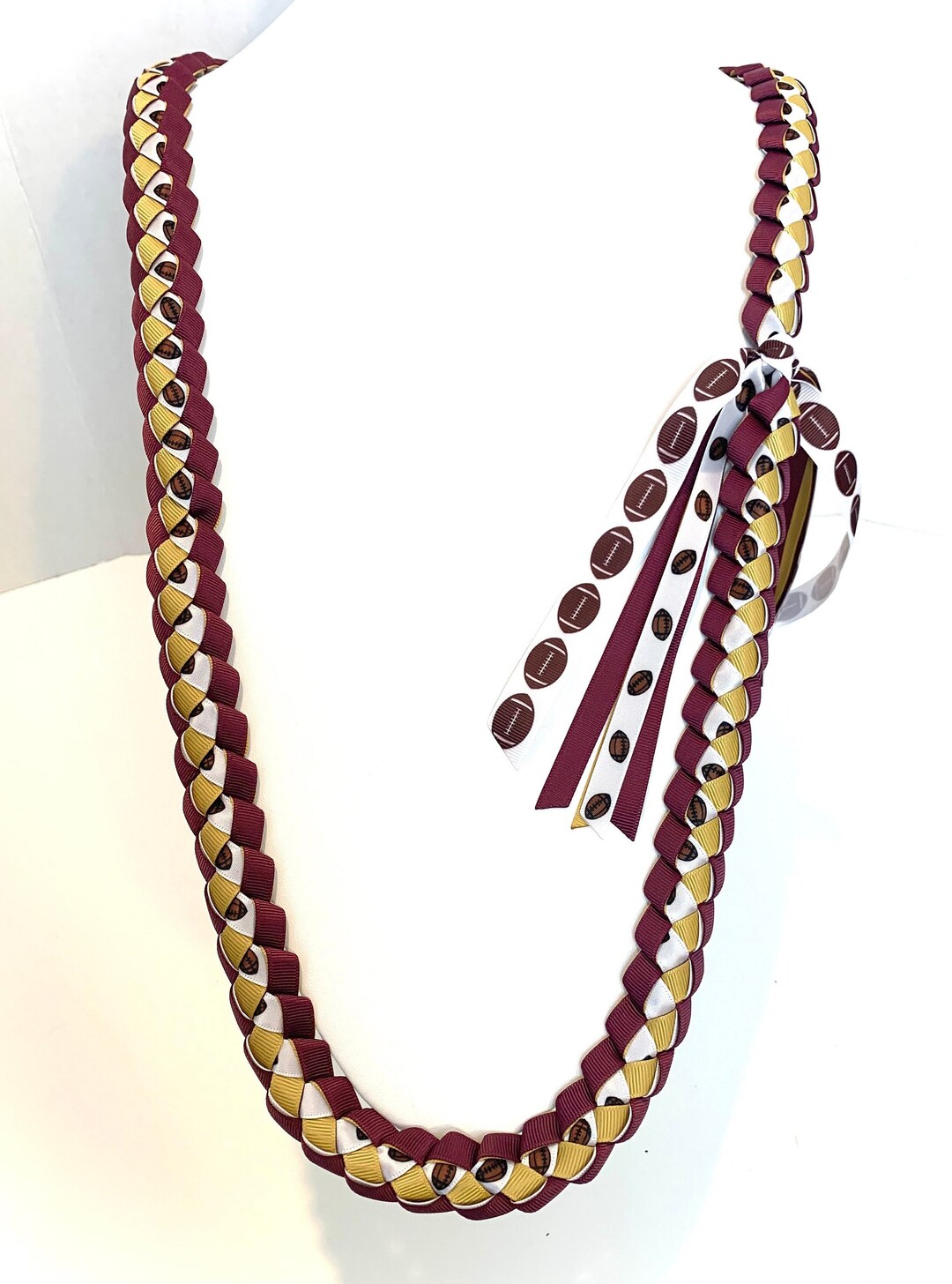 3/8” Football Ribbon Lei for Senior Night, Awards Banquet, Graduation ...