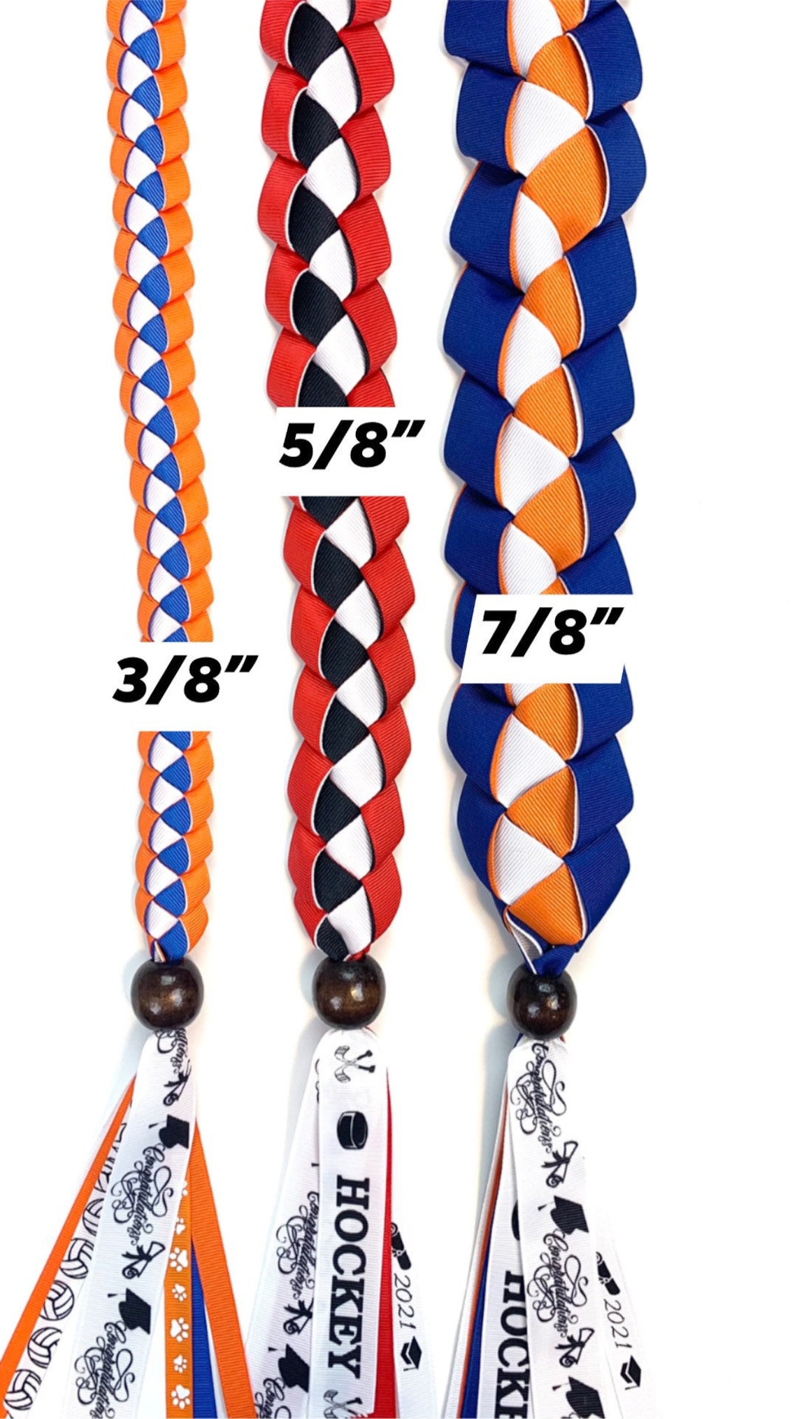 5/8 Customizable Cords for Graduation Senior Night Awards | Etsy