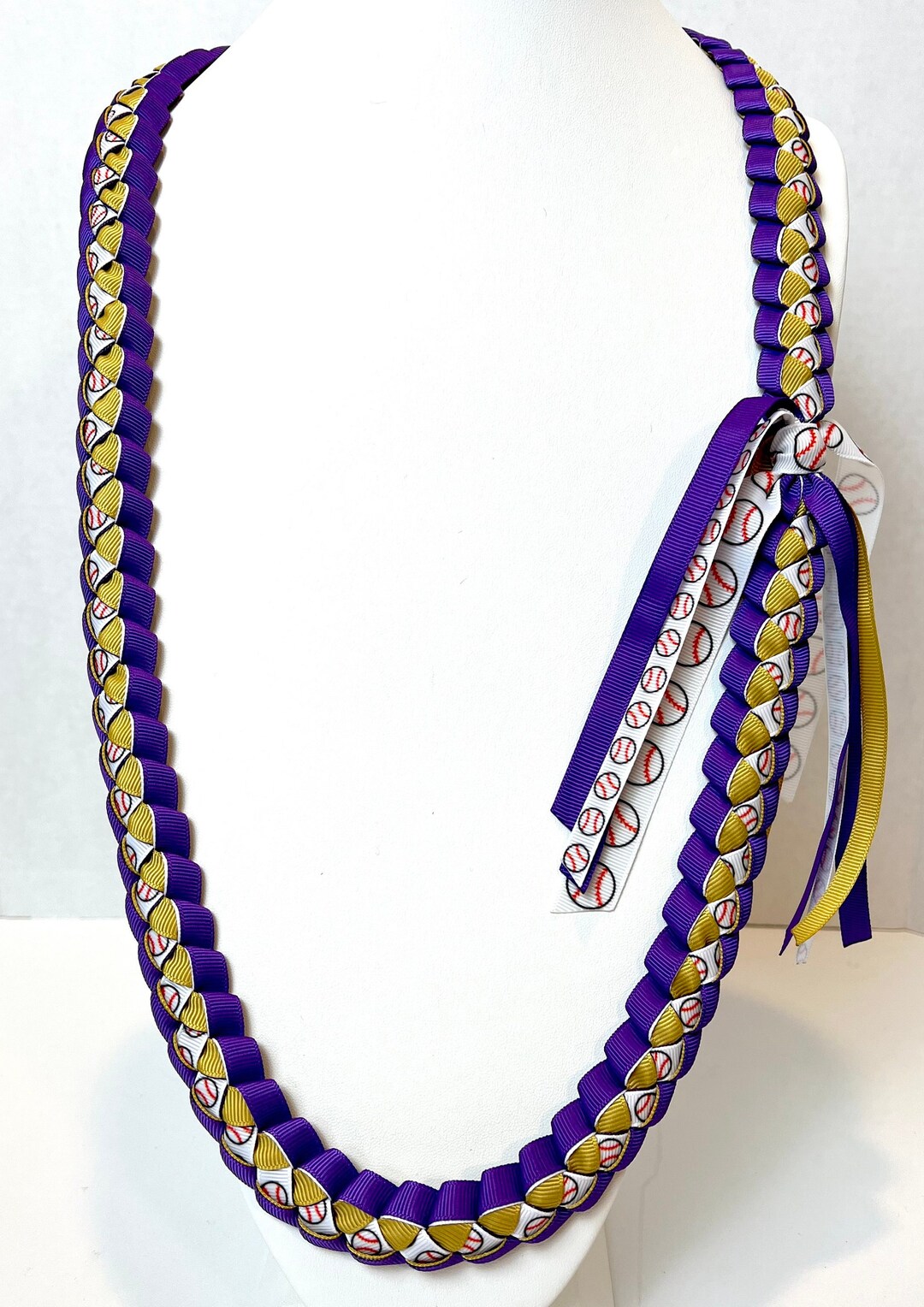 3/8” Baseball Ribbon Lei for Senior Night, Awards Banquet, Graduation ...