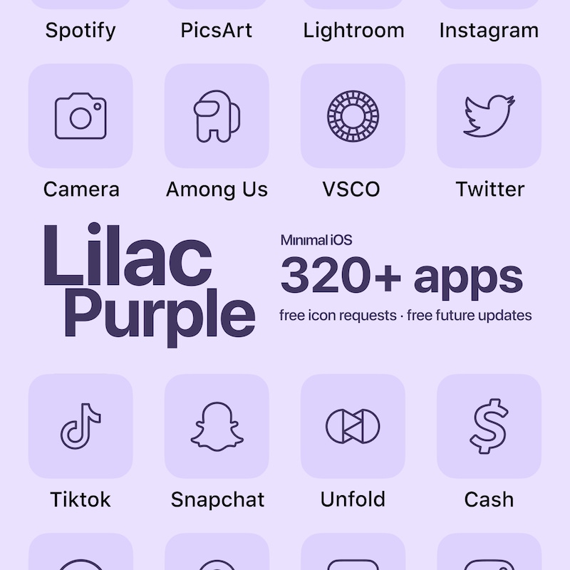 Purple Icons - Etsy