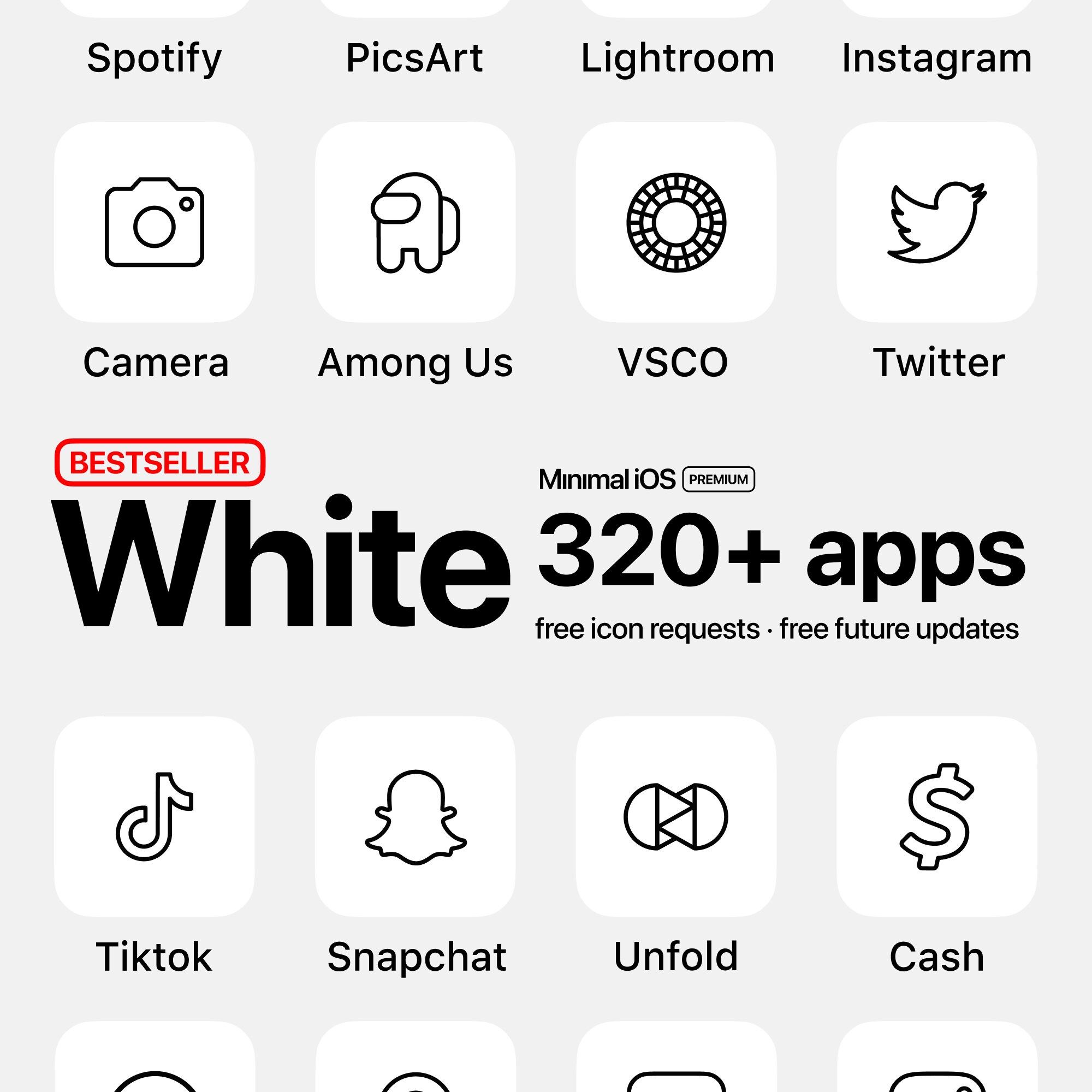 320 White App Icons PREMIUM Icon Pack for Aesthetic Light - Etsy